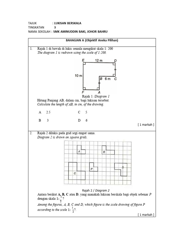 T3 (Bab 4) - Lukisan Berskala | PDF
