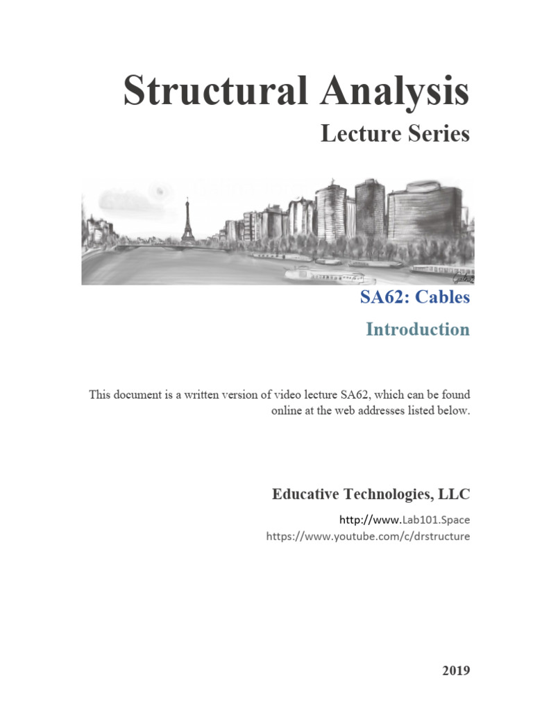 catenary cable | PDF | Force | Equations