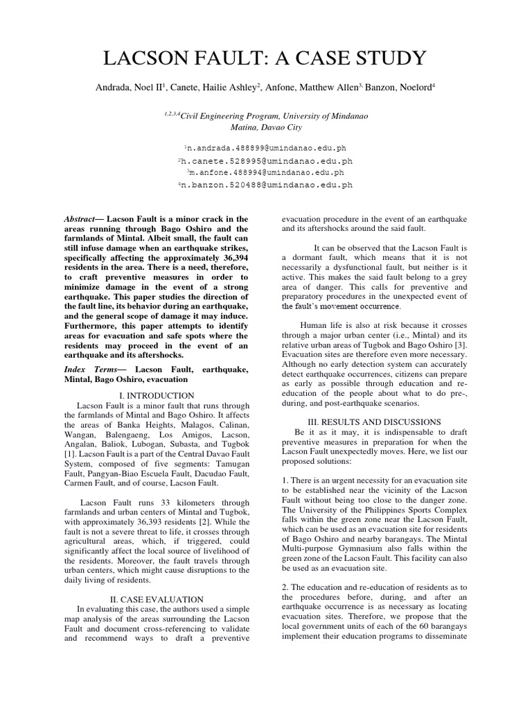 Case Study | PDF | Earthquakes | Disasters