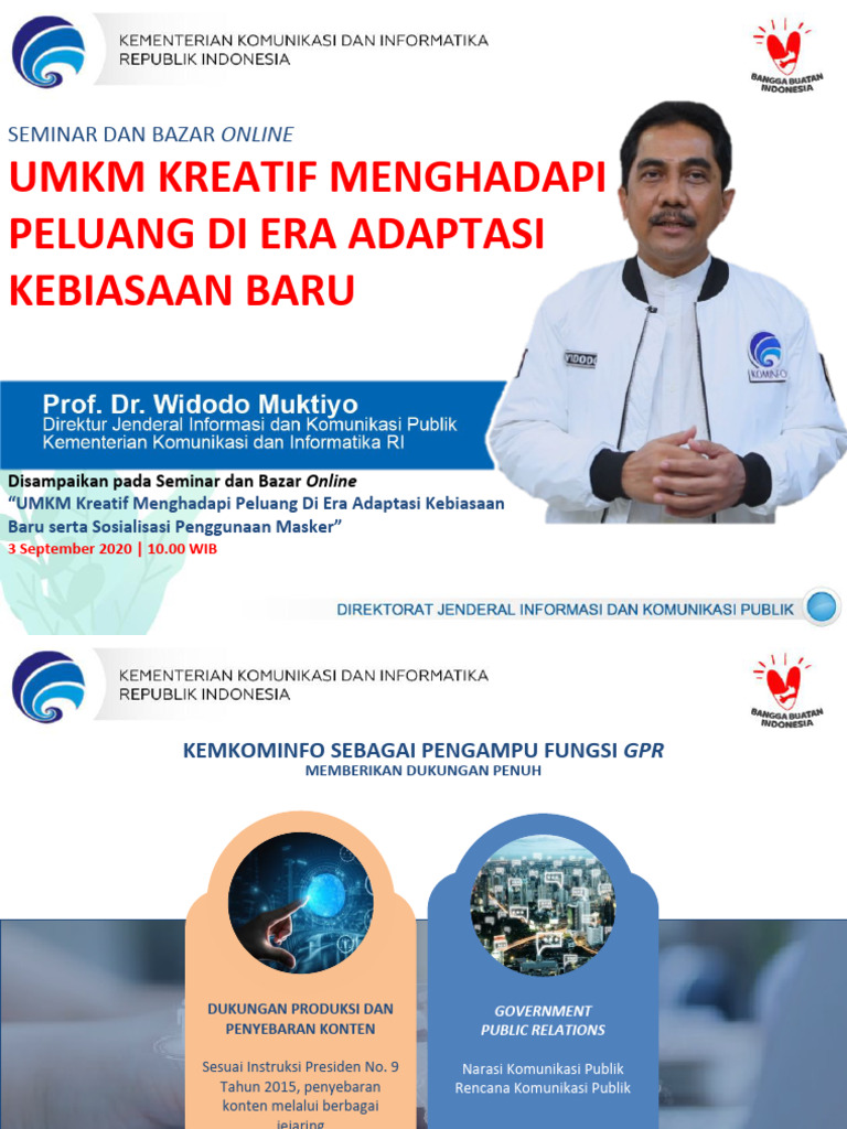 PAPARAN - Prof. Dr. Widodo Muktiyo, Dirjen Informasi Dan Komunikasi ...