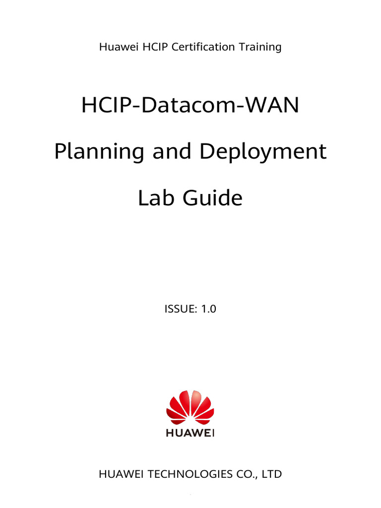 HCIP-Datacom-WAN Planning and Deployment V1.0 Lab Guide | Download Free PDF | Networking ...