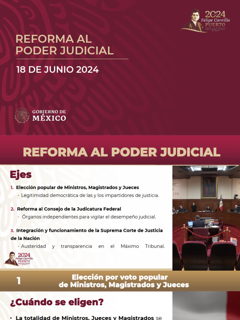 Reforma Al Poder Judicial | PDF | Judicaturas | Politica de mexico