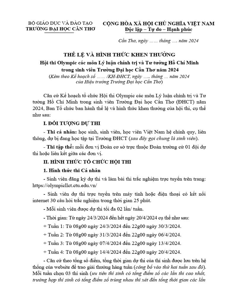 The Le Olympic KHCT 2024 | PDF