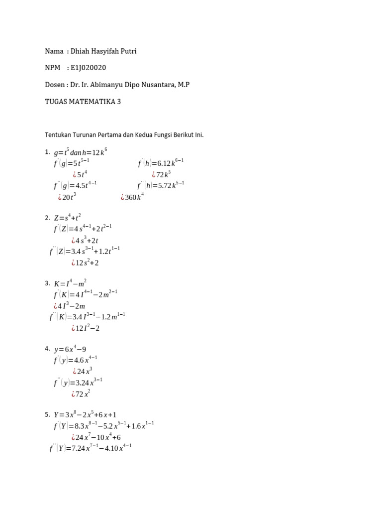 Tugas 3 Matematika | PDF | Metode & Bahan Ajar