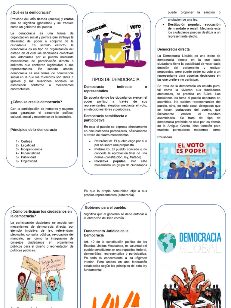 triptico | Descargar gratis PDF | Democracia | Ideologías políticas