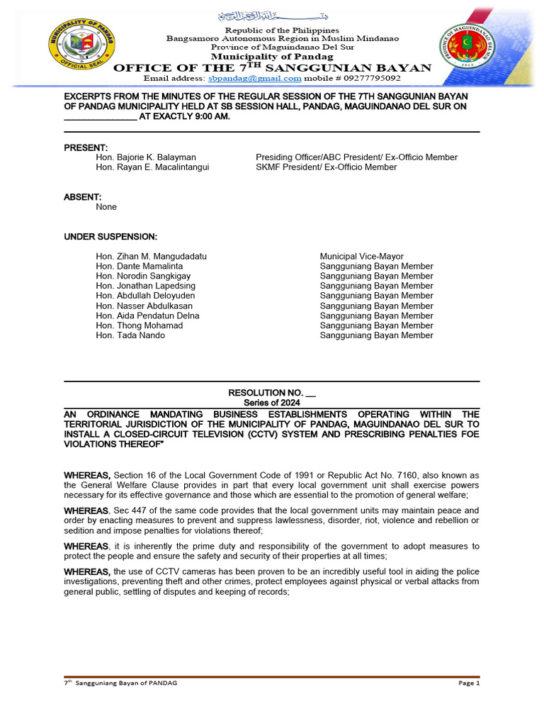 Installation of CCTV IN BUSINESS ESTABLISHMENT | PDF | Closed Circuit ...