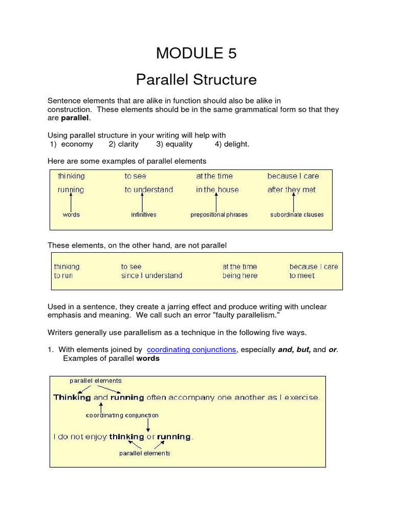 Parallel-Structure | PDF | Linguistics | Language Mechanics