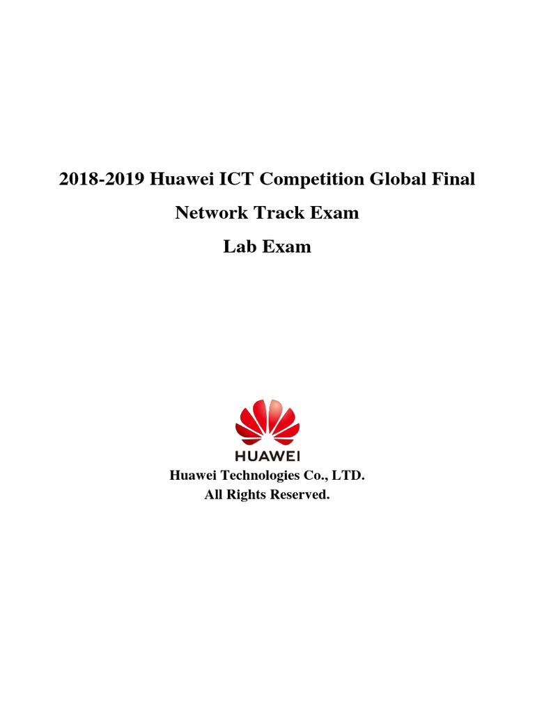 2018_2019_Huawei_ICT_Competition_Global_Final_Network_Track_Exam ...