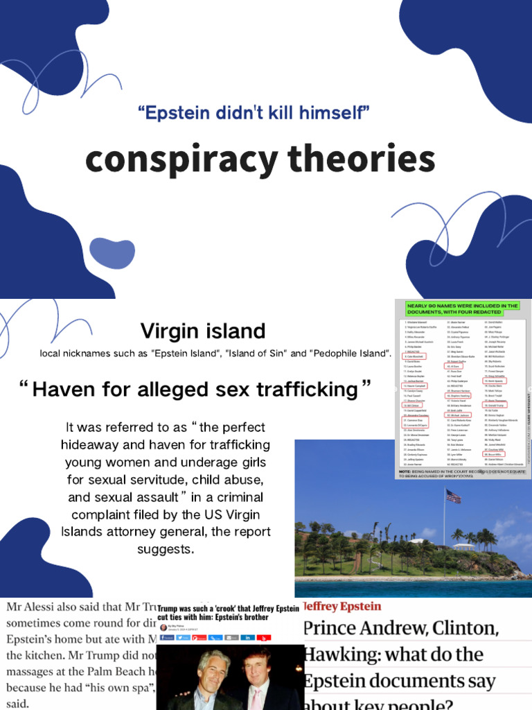 Epstein Conspiracy Theories | PDF