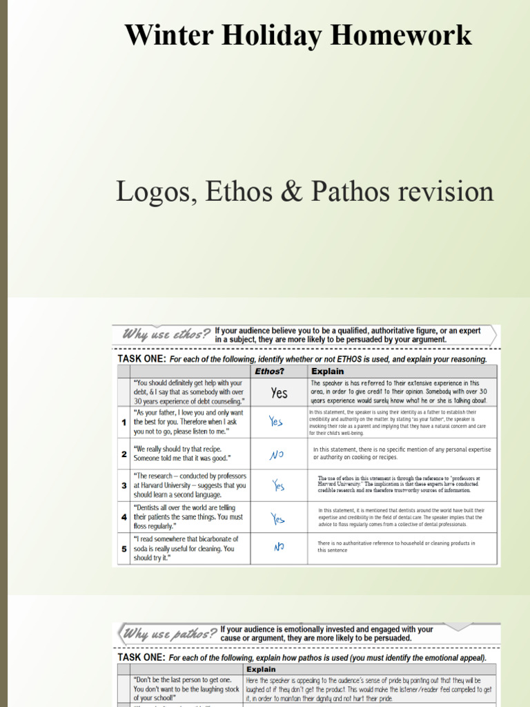 Ethos Pathos Logos | PDF | Argument | Social Psychology
