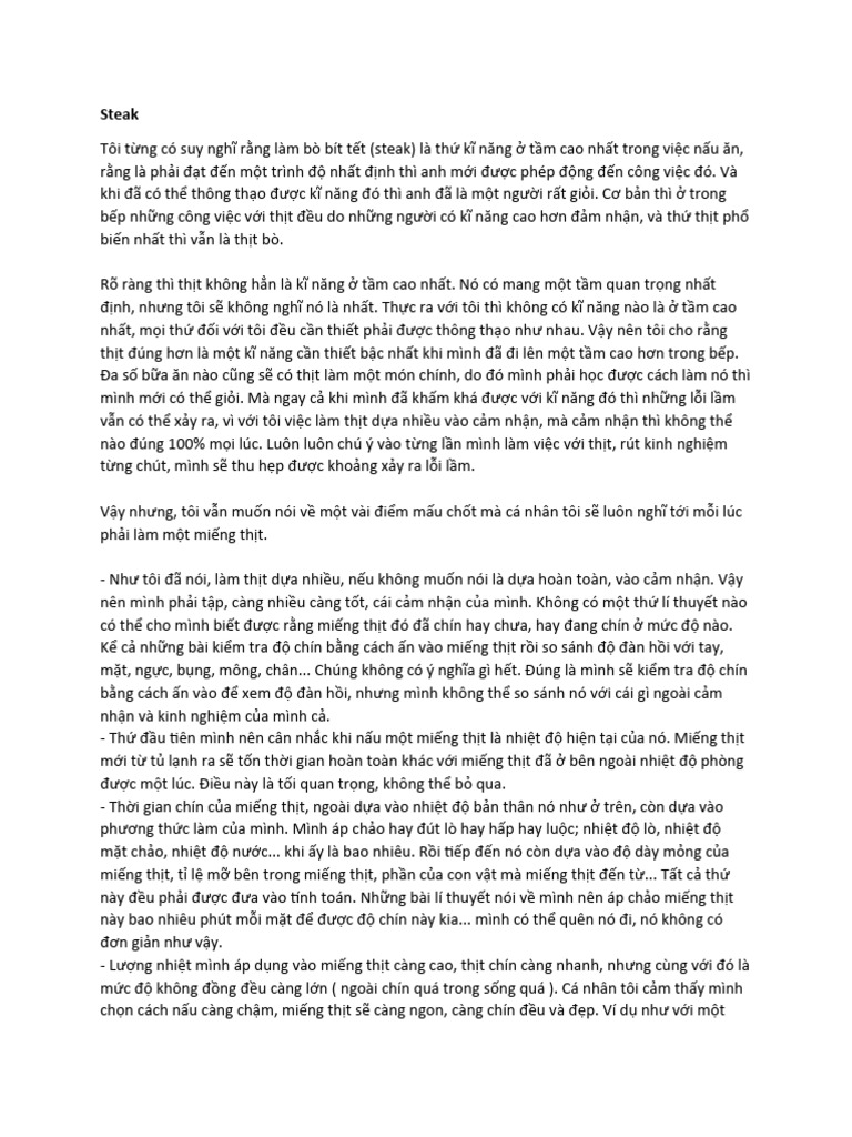 Steak | PDF
