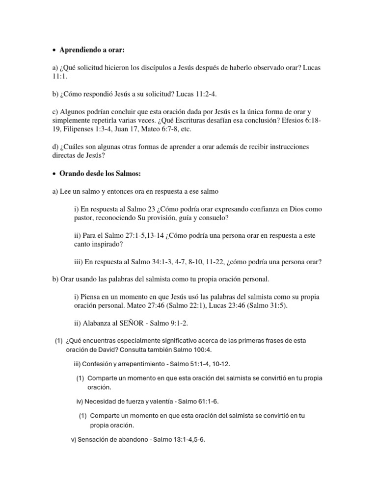 Guía para Aprender a Orar | PDF