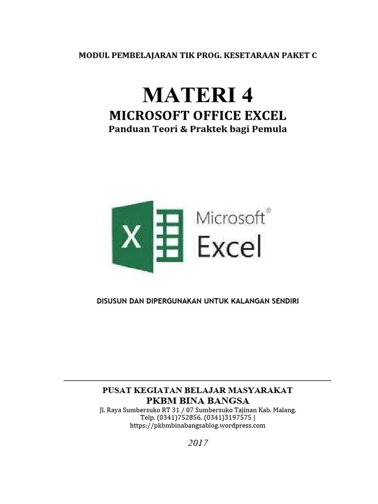 m4 Ms-Excel | PDF | Metode & Bahan Ajar | Komputer