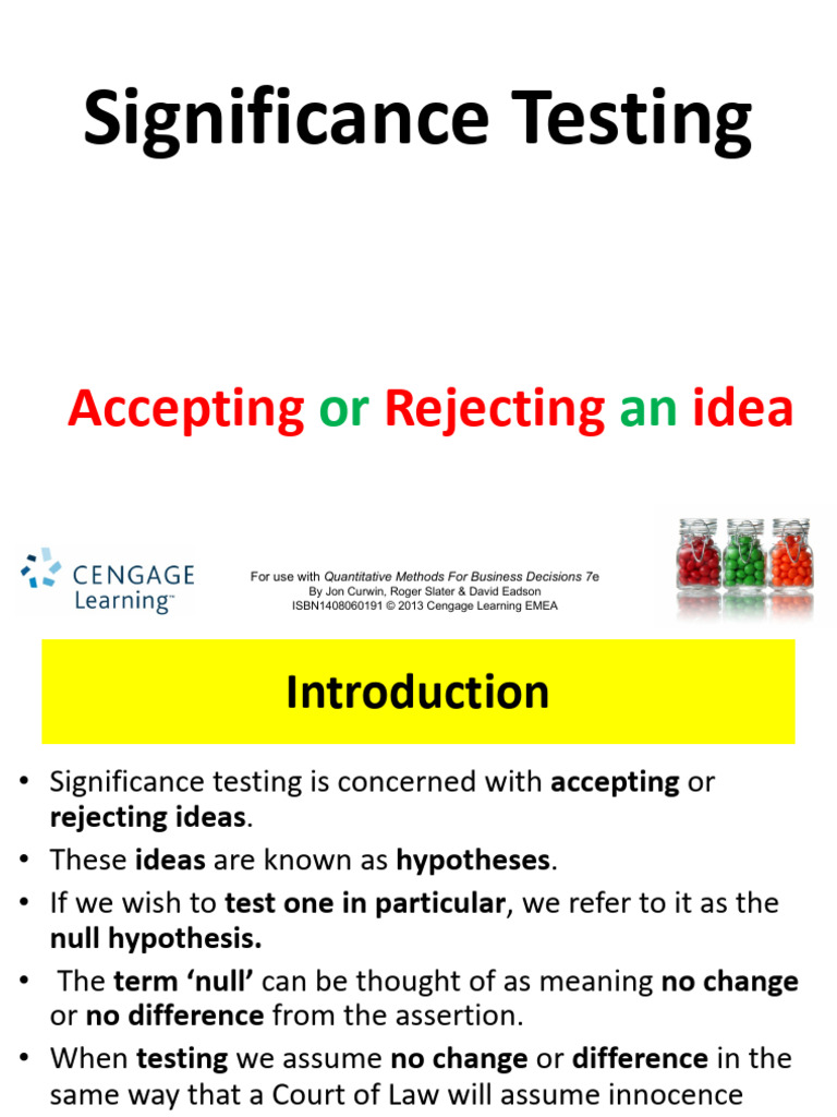 Significance Testing | PDF | Statistical Hypothesis Testing ... Significance Testing | PDF | Statistical Hypothesis Testing ...