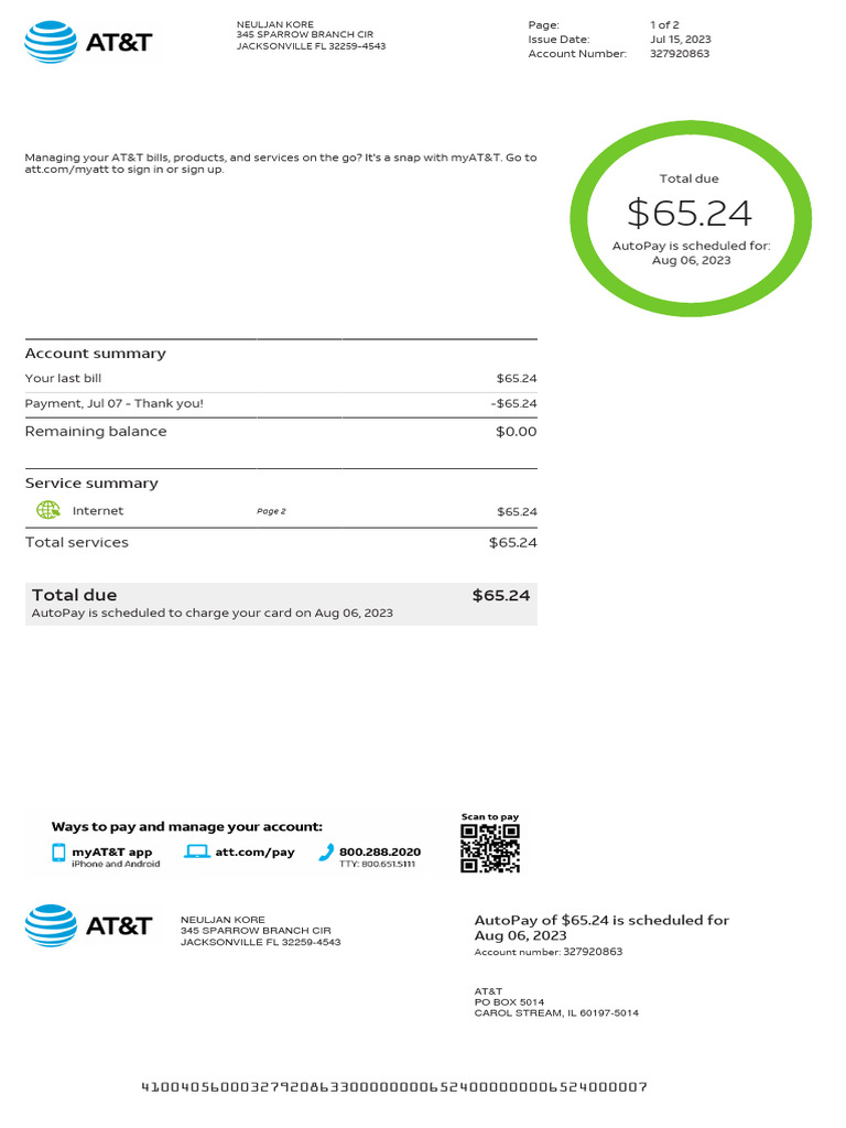 AT&T | PDF | At&T | Fee