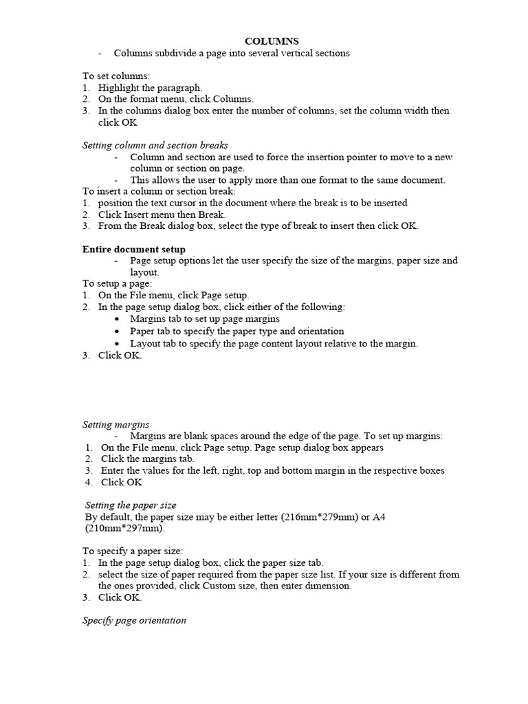 6.5 Creating Columns and Rows | PDF | Page Layout | Note (Typography)