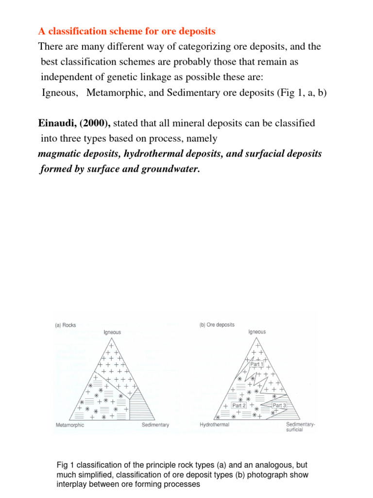 Basem Ahmed Zoheir - Ore Geology Course - Lecture 01 | PDF | Ore | Igneous Rock