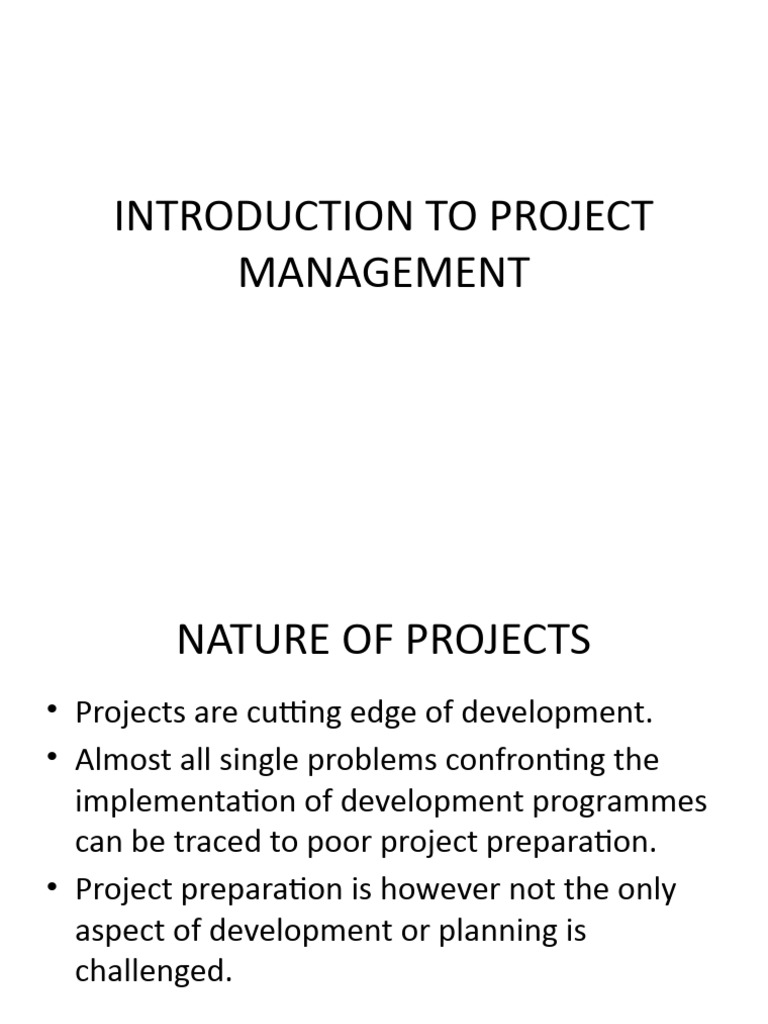 Introduction To Project Management | PDF | Project Management | Economies