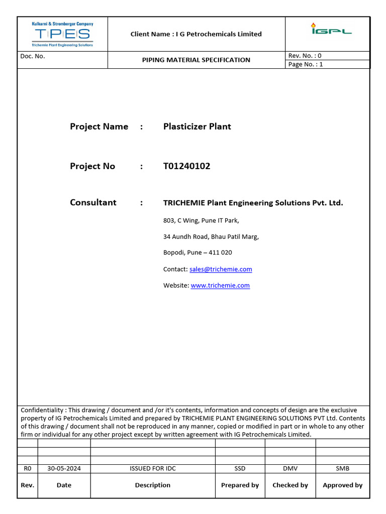 Piping Material Specification | Download Free PDF | Valve | Pipe (Fluid ...