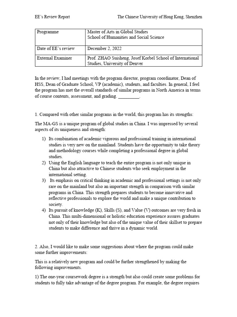 MA-GS EE's Review Report 2022 | PDF | Doctor Of Philosophy | Internship