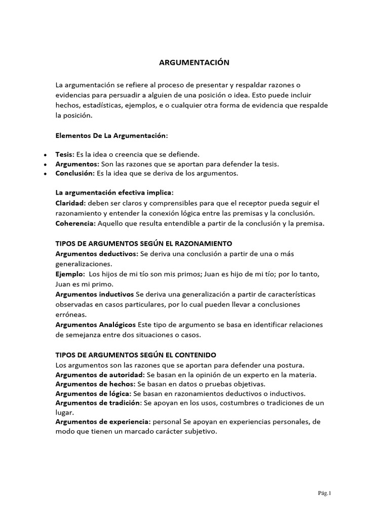 ARGUMENTACIÓN | PDF | Crecimiento personal y profesional | Ciencia y matemáticas