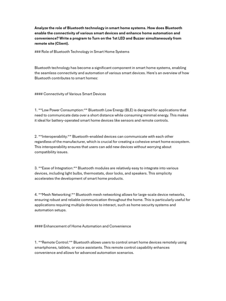 Iot Answers | PDF | Computer Network | Home Automation