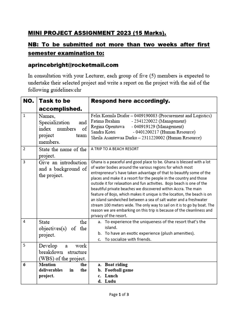 Mini Project Assignment Group 4 | PDF | Business | Economies