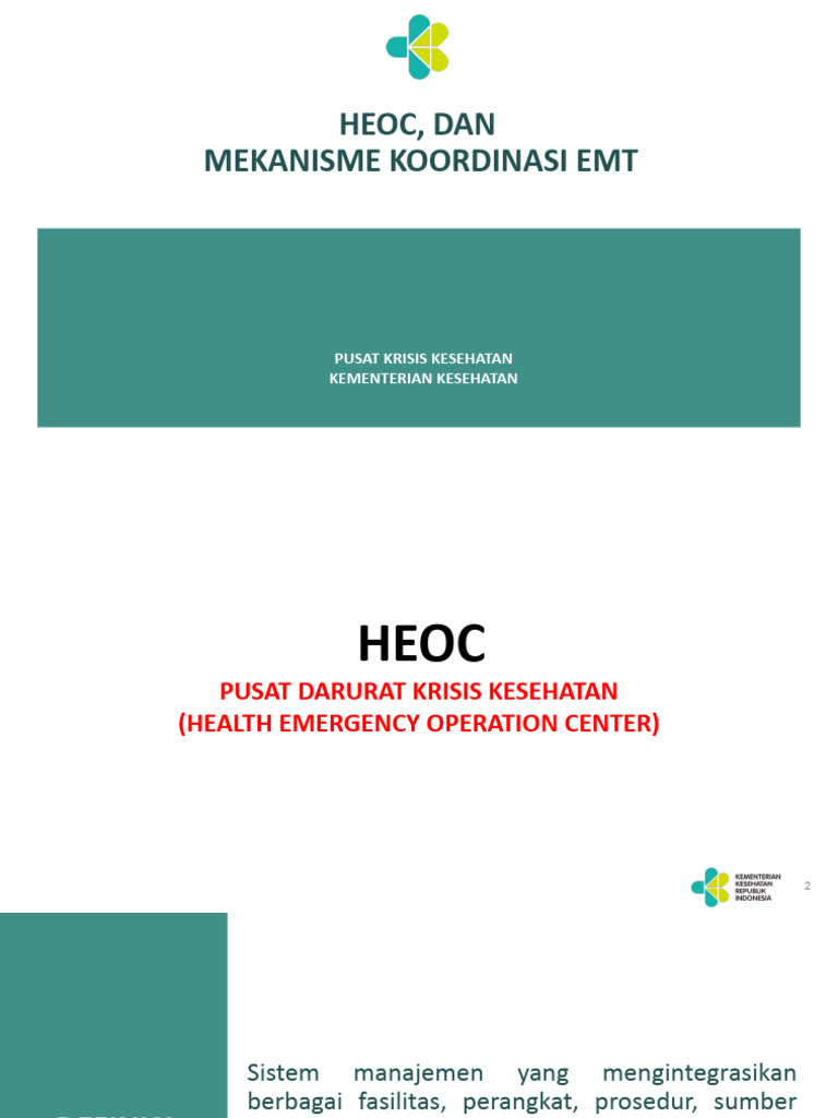 HEOC, DAN Mekanisme Koordinasi EMT | PDF | Sains & Matematika