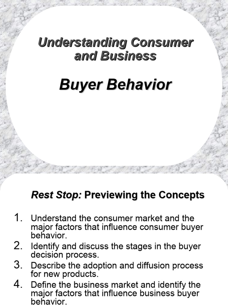 BUYER BEHAVIOUR Lect 3 | PDF | Consumer Behaviour | Behavior