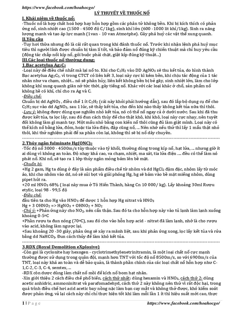 Chuyen de Dieu Che Thuoc No | PDF