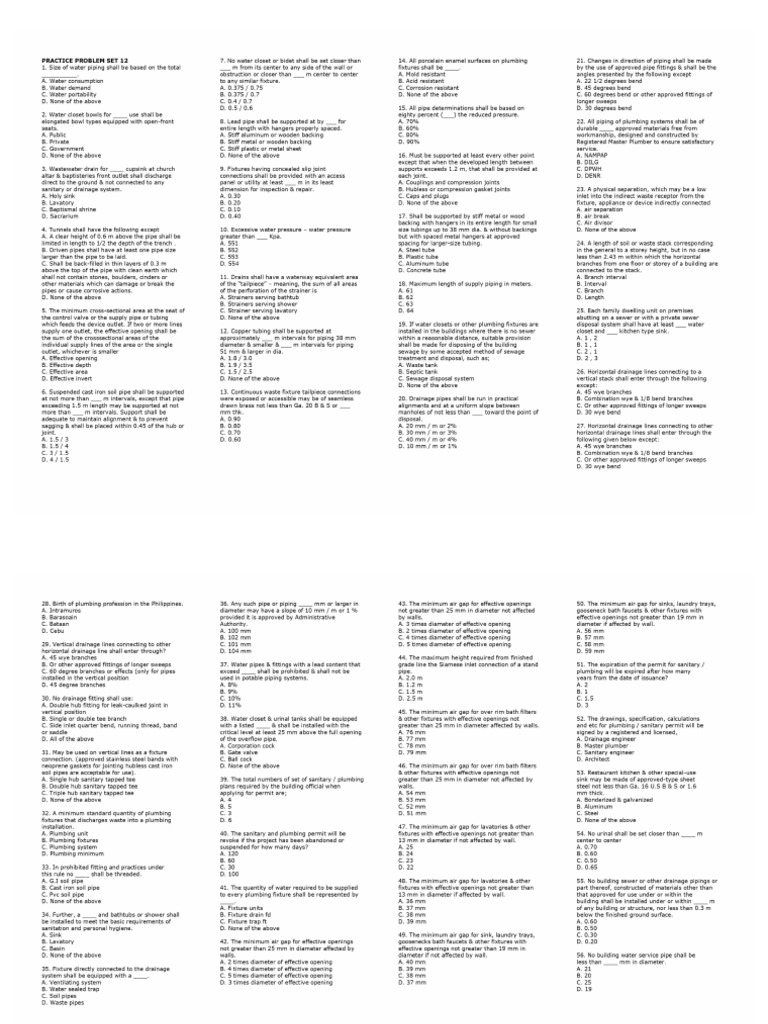 Practice Problem Set 12 Pdf