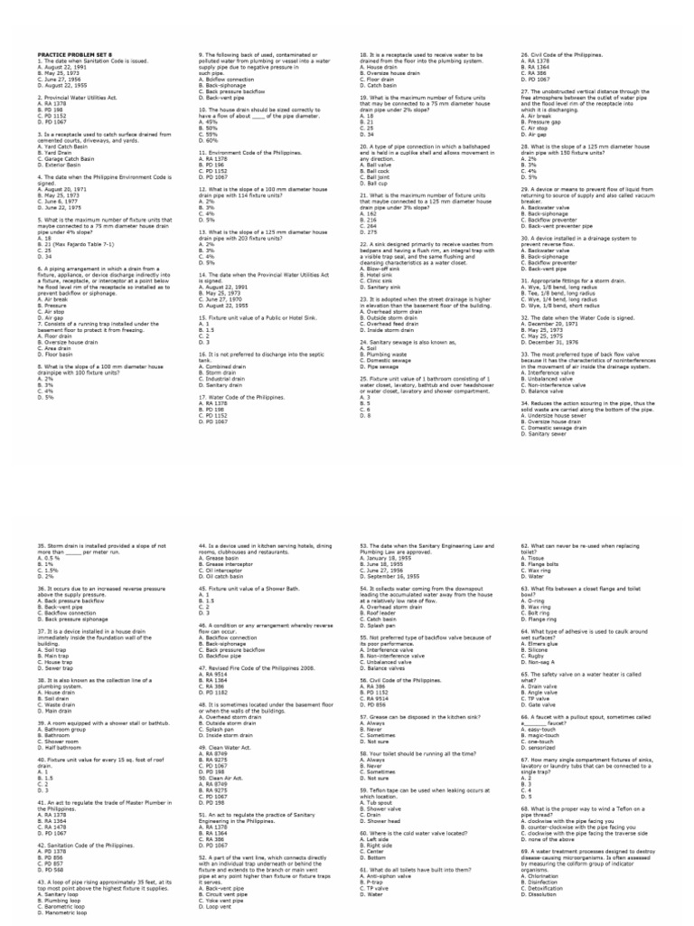 Practice Problem Set 8 | PDF