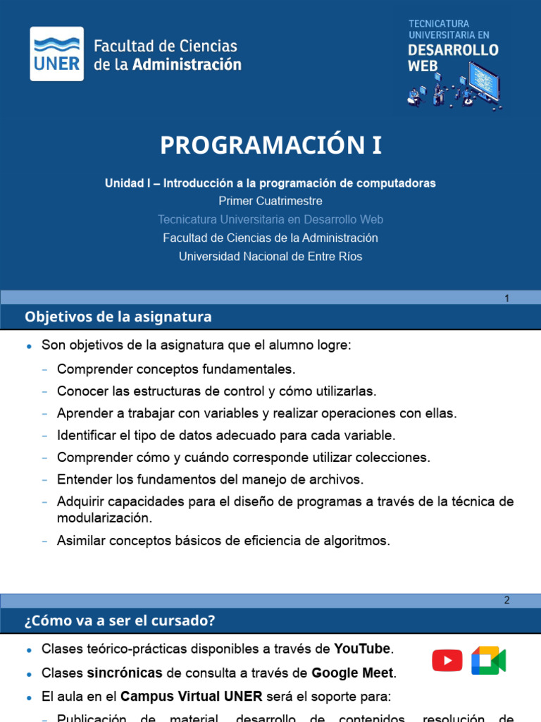 U1-Clase1 | PDF | Algoritmos | Programa de computadora