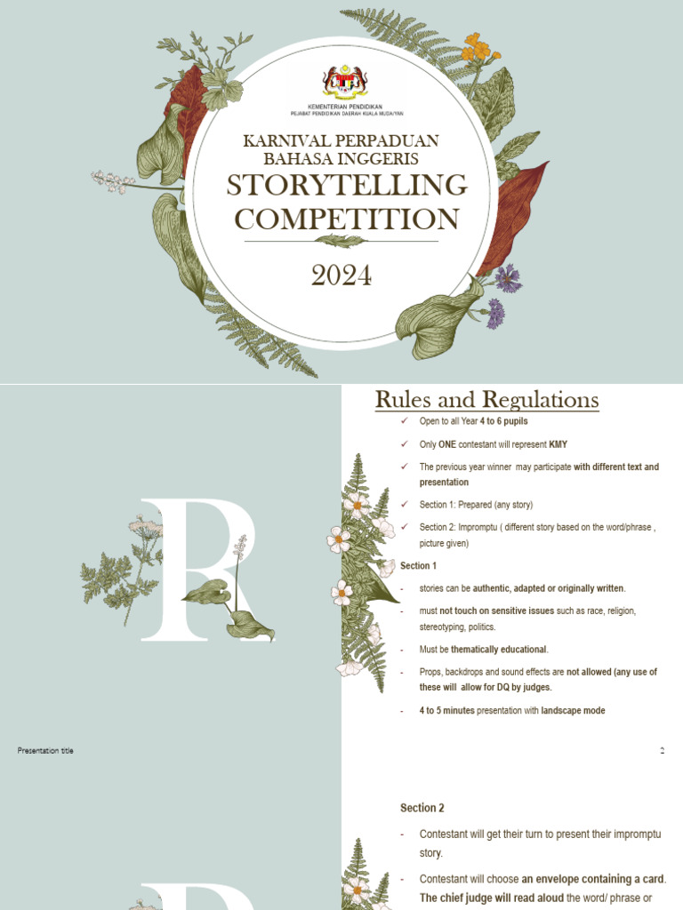 Storytelling Competition 2024 Guidelines | PDF | Computer File Formats