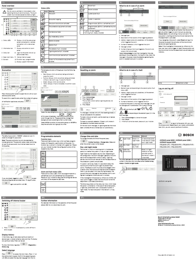 AVENAR - Panel - 8000 Quick Guide | PDF | Computing | Computer Engineering