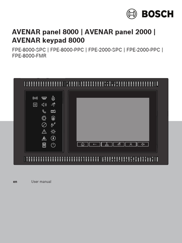 AVENAR - Panel - 8000 Operation Manual | PDF | Touchscreen | Computer Network