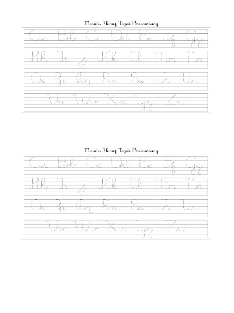 Menebalkan Tegak Bersambung | PDF