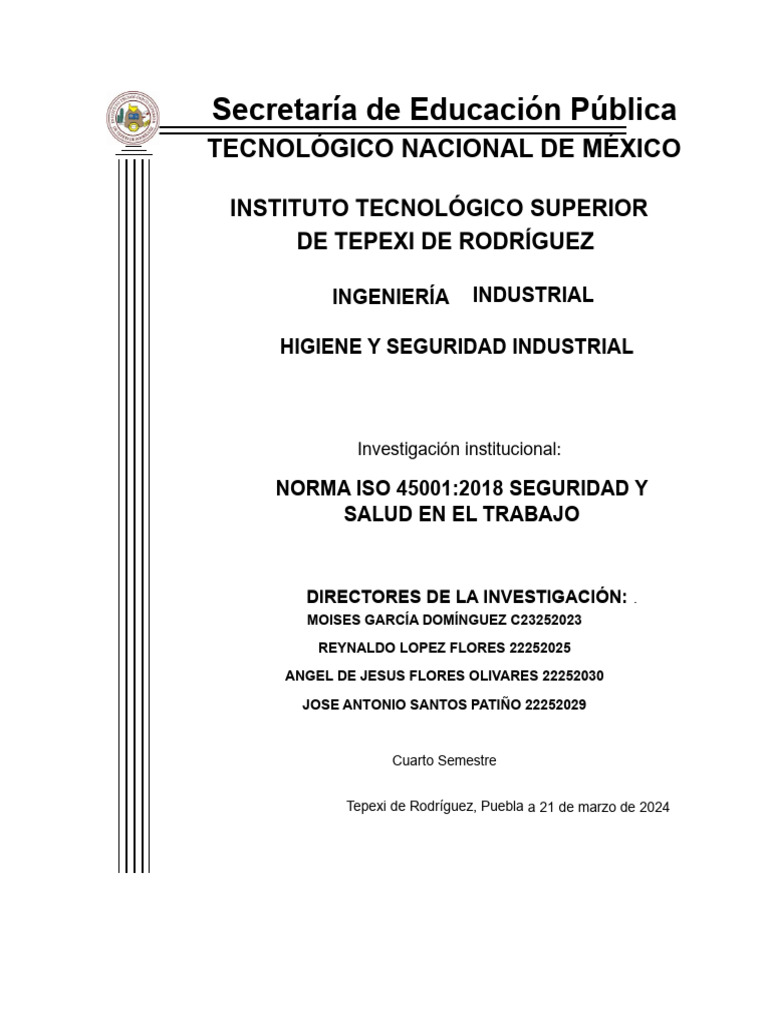 ISO 45001: Seguridad y Salud Laboral 2024 | PDF | Seguridad y salud ...