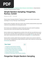 Pengertian Simple Random Sampling | PDF