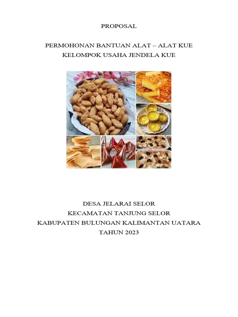 Proposal Usaha Kue | PDF