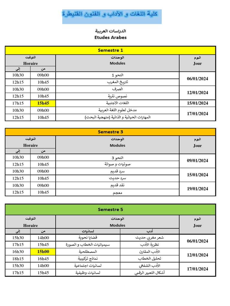 Programme-etudes-arabes | PDF