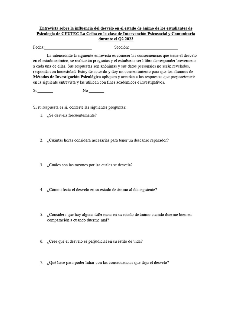 Entrevista MIP | PDF