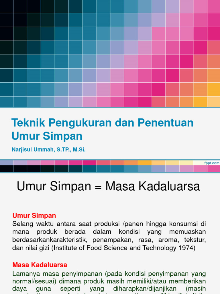 14.pendugaan Umur Simpan-Horti Dan Pangan | PDF | Sains & Matematika