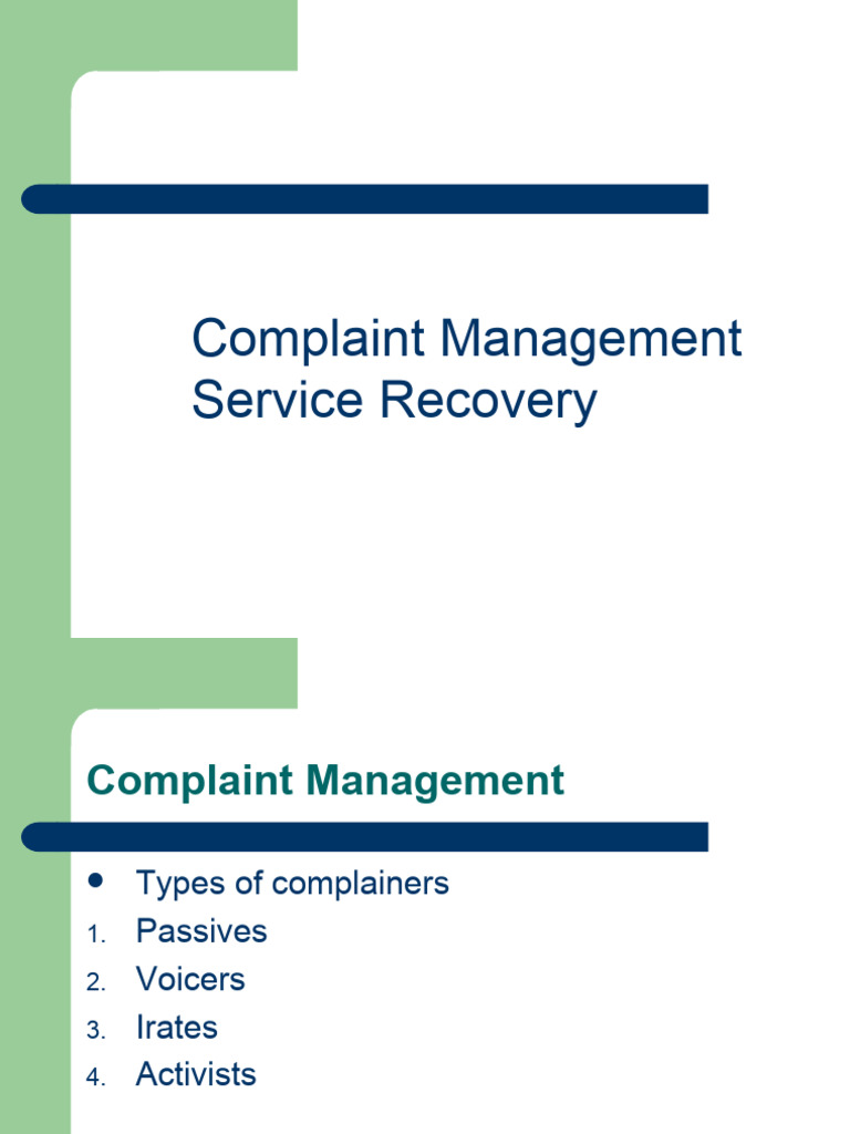 Effective Complaint Management Strategies | PDF | Psychology | Social ...