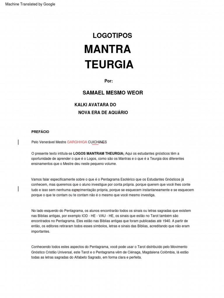 Logos Mantram e Teurgia Esotérica | PDF | Som | Logos (cristianismo)