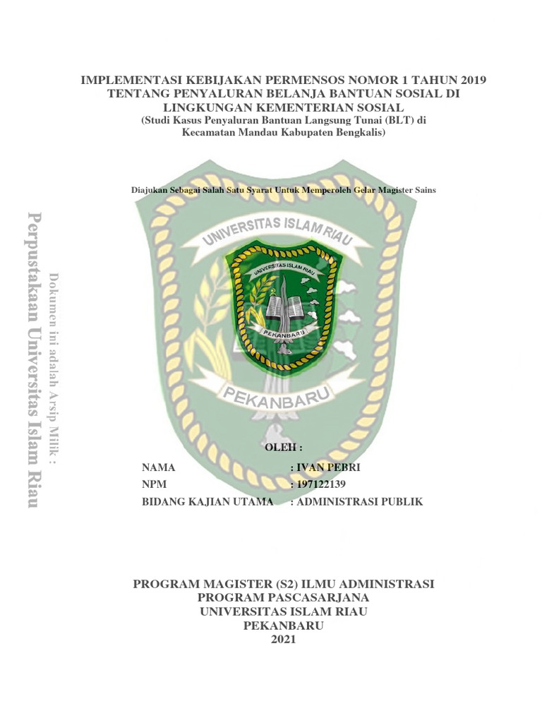 Implementasi Kebijakan BLT di Mandau | PDF