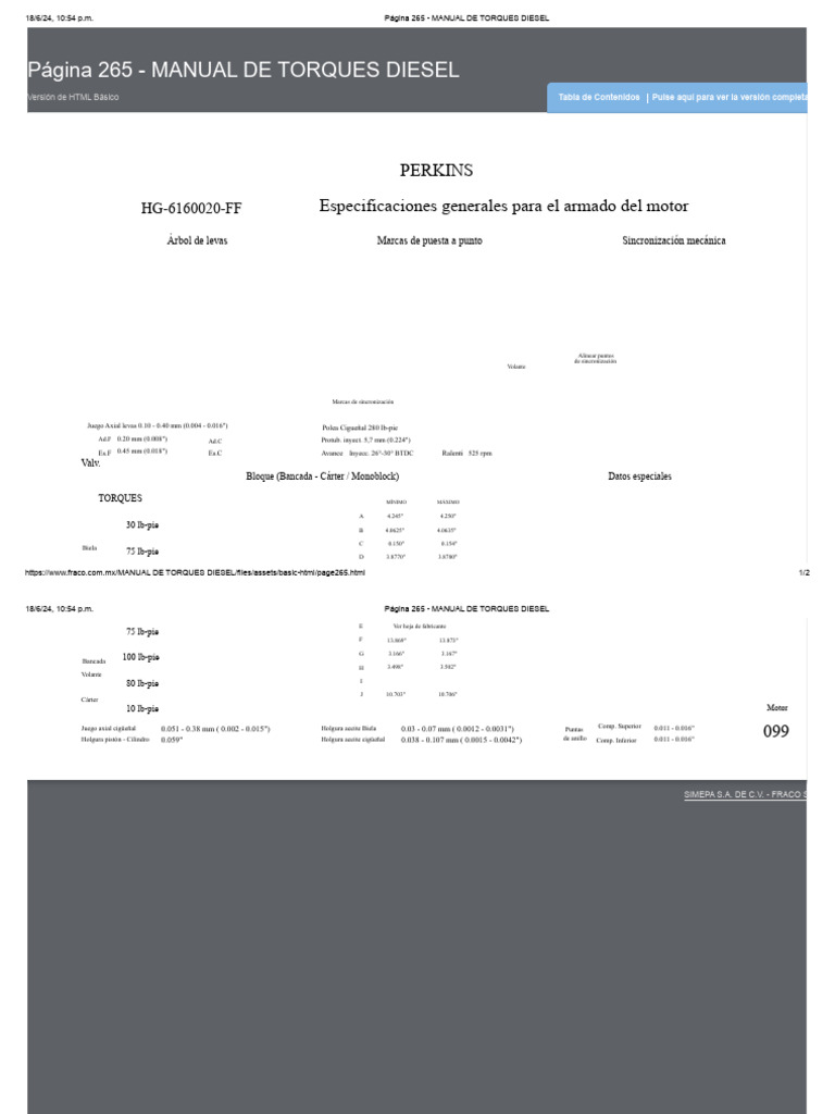 Página 265 - MANUAL DE TORQUES DIESEL | PDF | Partes de vehículo ...