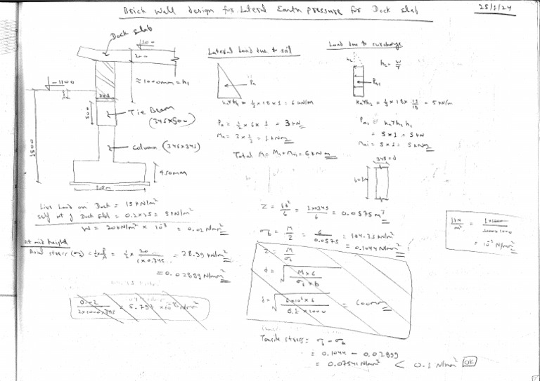 2024-01-25 - Brick Wall Design For Dock Slab | PDF