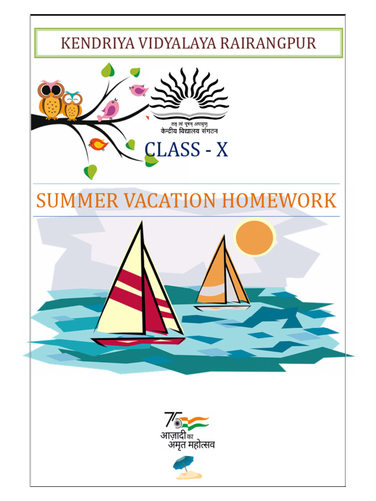 Class 10 Summer Vacation Holiday Homework | Download Free PDF ...
