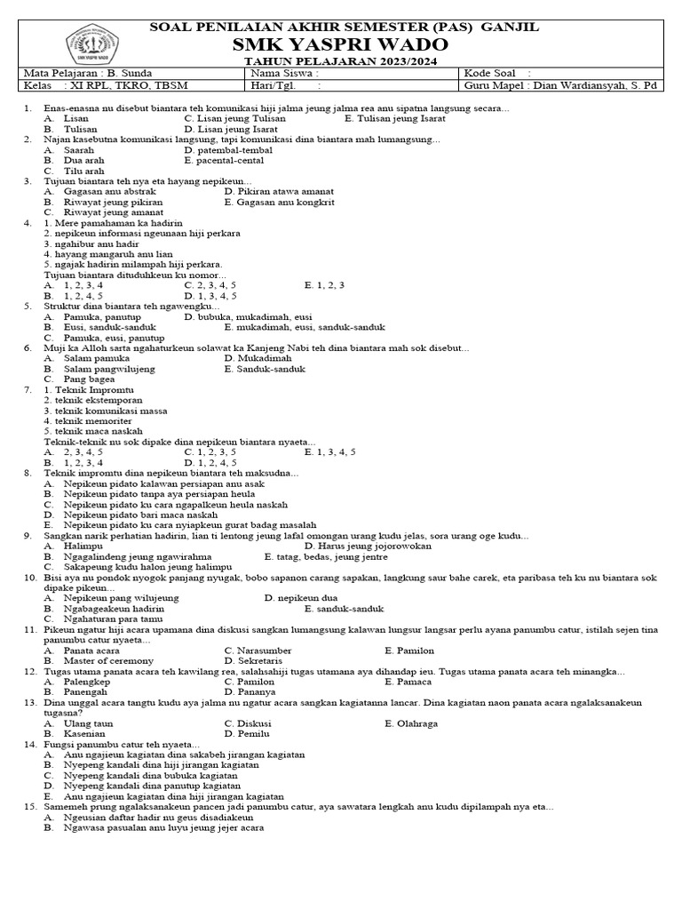 B. Sunda | PDF